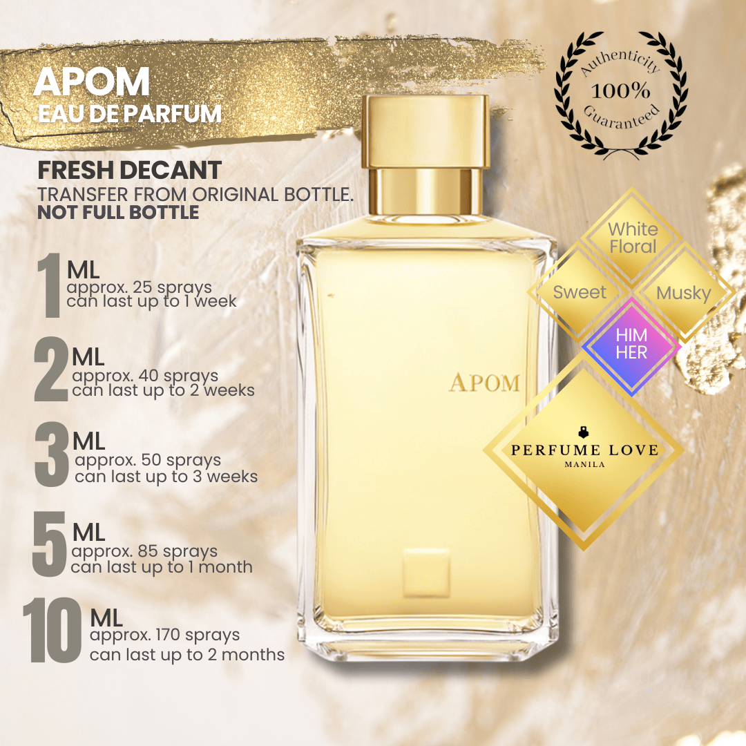 PERFUME DECANT Maison Francis Kurkdjian APOM Eau de Parfum – Perfume ...