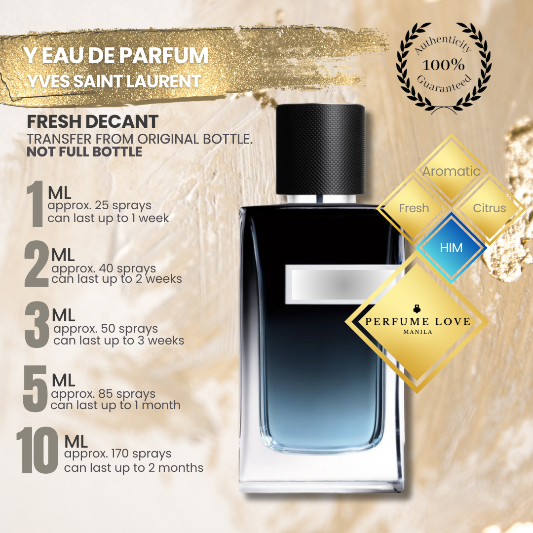 PERFUME DECANT Yves Saint Laurent Y Eau de Parfum – Perfume Love Manila