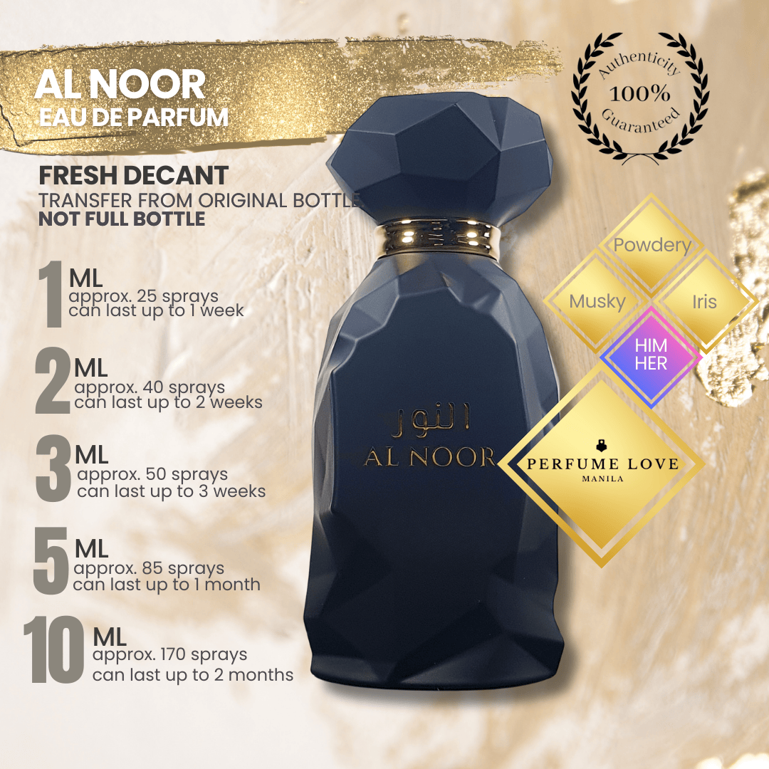 PERFUME DECANT Arabiyate Prestige Al Noor Eau de Parfum – Perfume Love ...