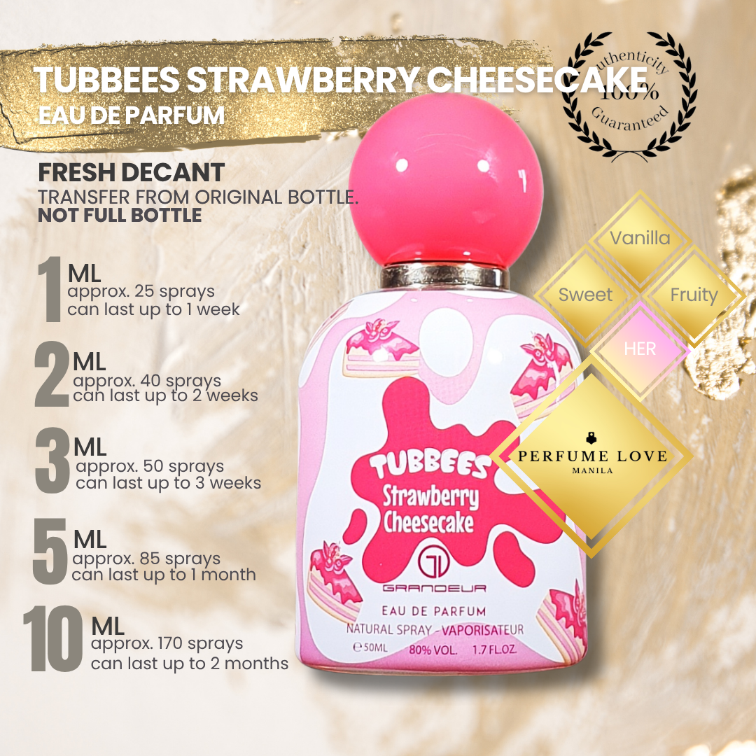 PERFUME DECANT Grandeur Tubbees Strawberry Cheesecake Eau de Parfum ...