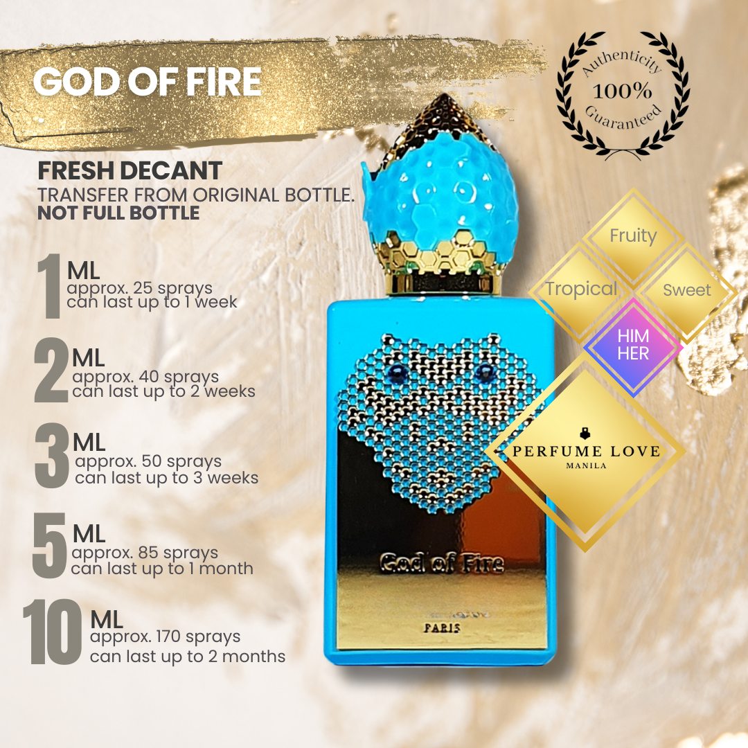 PERFUME DECANT Stephane Humbert Lucas God of Fire Eau de Parfum ...