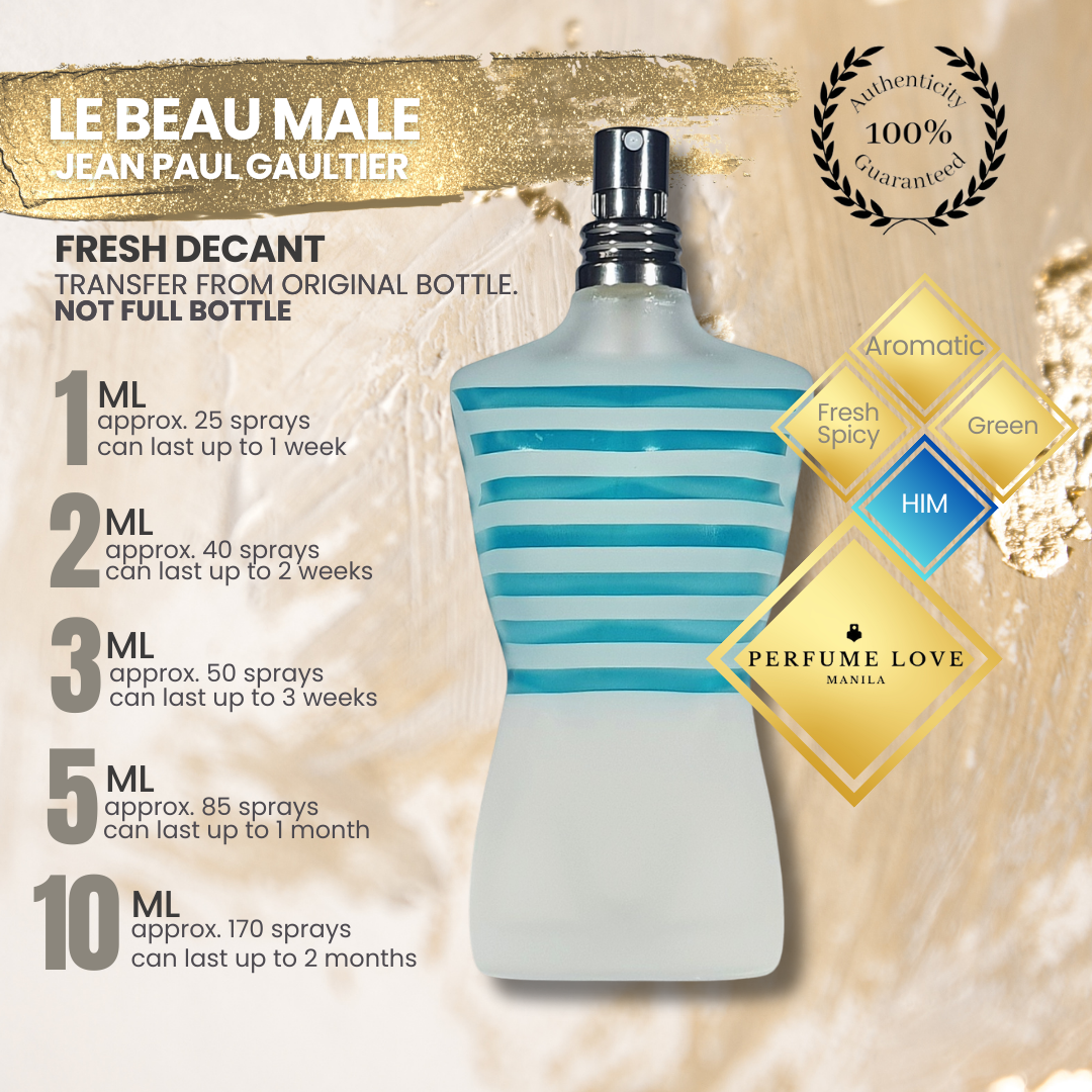 PERFUME DECANT Jean Paul Gaultier Le Beau Male – Perfume Love Manila