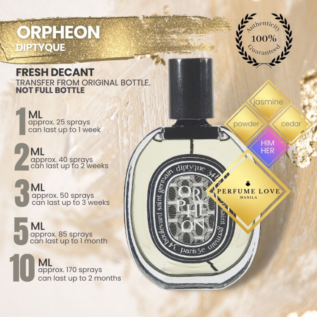 PERFUME DECANT Diptyque Orpheon Eau De Parfum – Perfume Love Manila